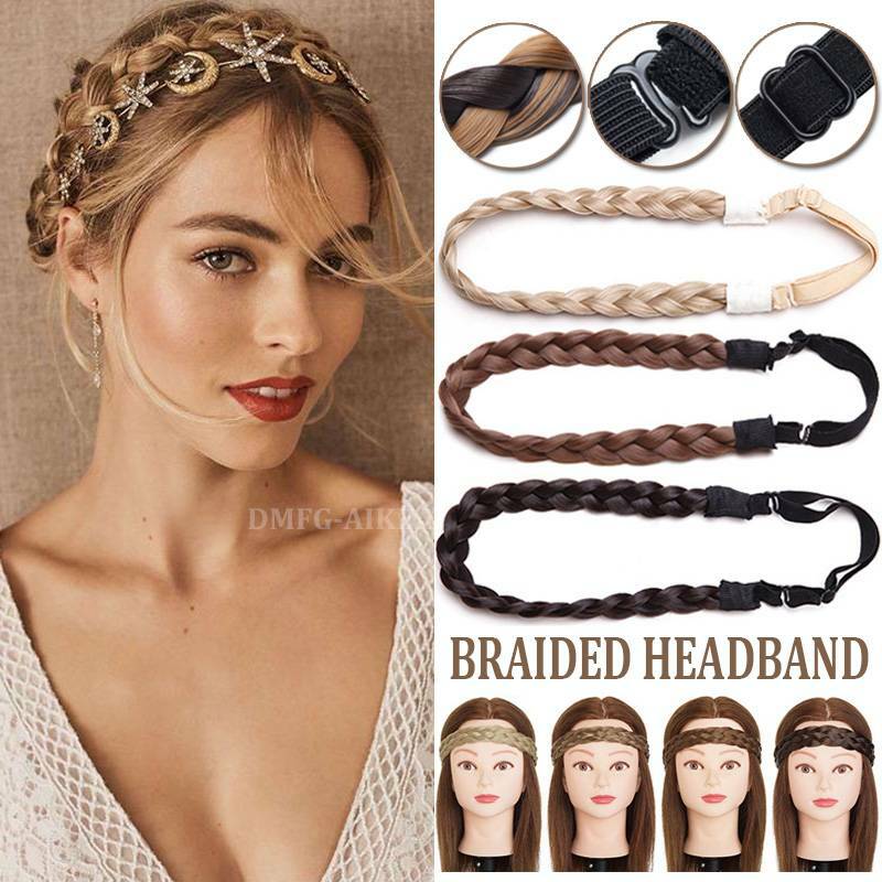 Thick Plaited Braided Headband Chunky Hair Extensions Real as Human ...