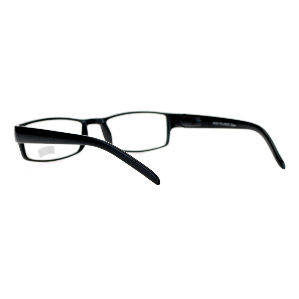 Black Clear Lens Glasses Classic Rectangular Eyeglasses Frame Spring ...