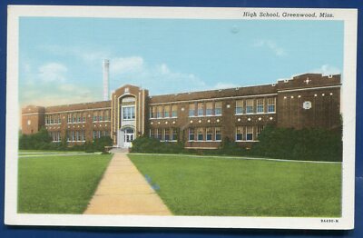 Greenwood Mississippi ms high school postcard | eBay