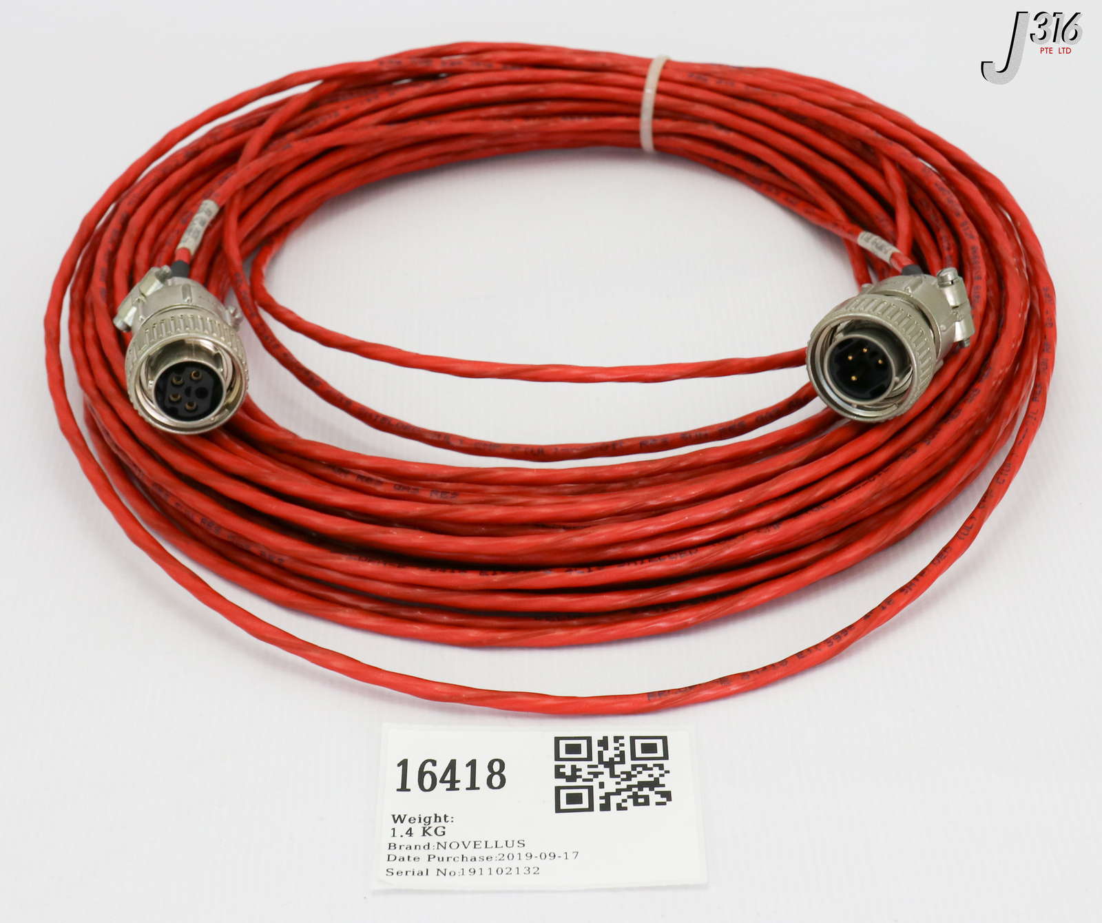 16418 NOVELLUS C3 SSD EMO CABLE ASSEMBLY 75FT 03-108078-01 | eBay