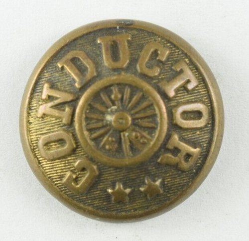 1890's Railroad Train Conductor Vintage Original Uniform Button 3 L10D ...