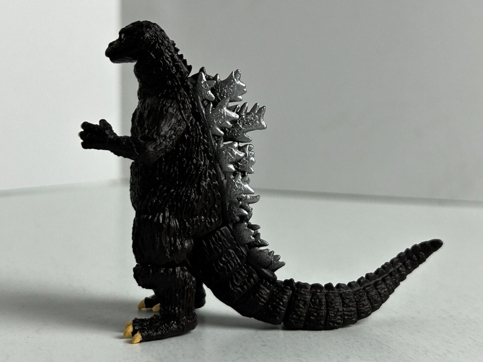 GyuraGoji GODZILLA 3" Figure Silver Spine Fangs Gumi Gashapon w/ Bag ...