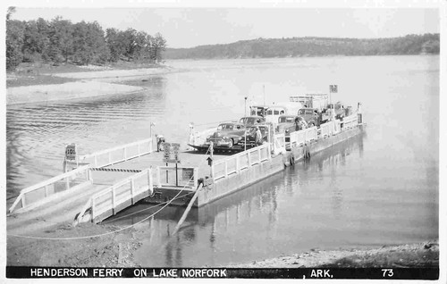 Henderson Car Ferry Lake Norfork Arkansas 1940s RPPC Real Photo ...