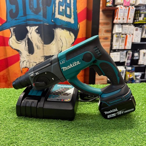 Makita : Rotary Hammer Drill with 3.0Ah Battery & Charger ( DHR202 ...