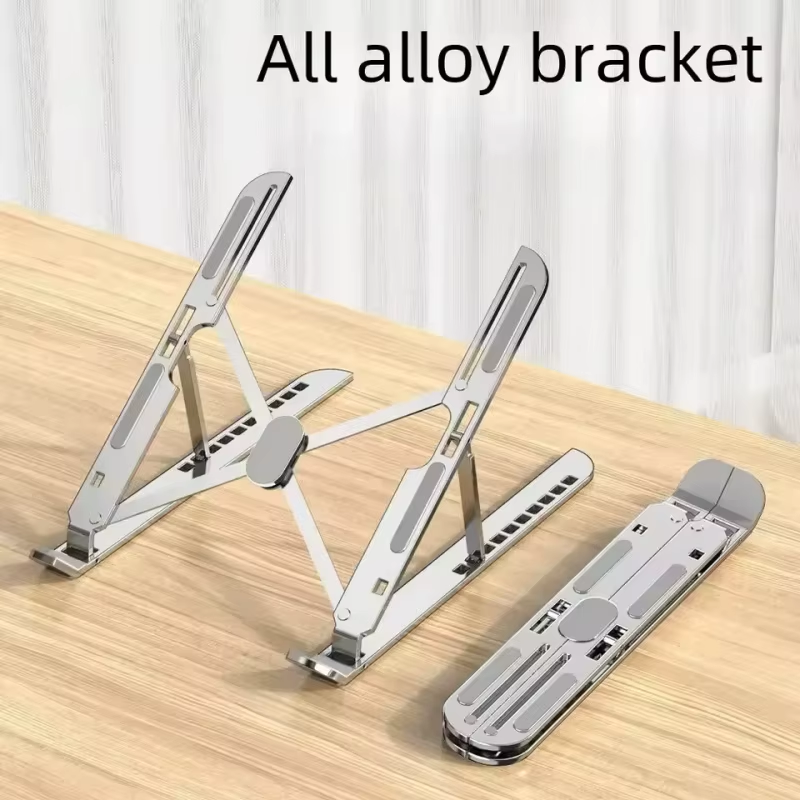 Adjustable Laptop Stand Foldable Aluminum Alloy Notebook Stand Base ...