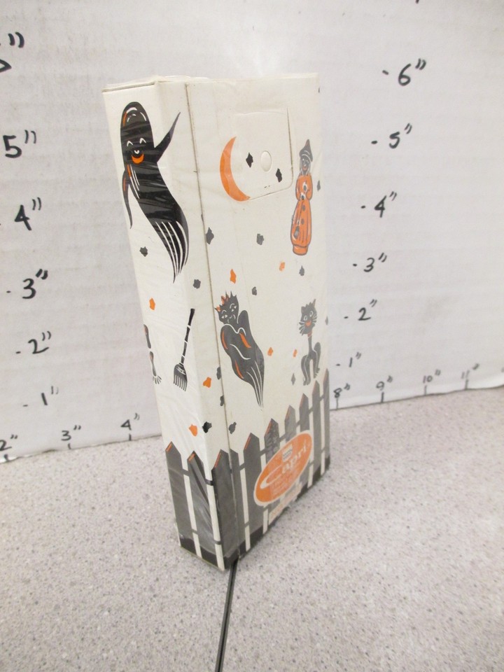 Capri 1960s halloween candle MIB boxed witch skeleton TALL PUMPKIN ...