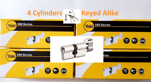 4 Yale keyed alike cylinder lock Upvc Door Lock euro profile same key ...