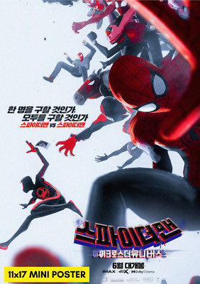 Spider-Man: Across the Spider-Verse Movie Poster 11x17 Korean | eBay