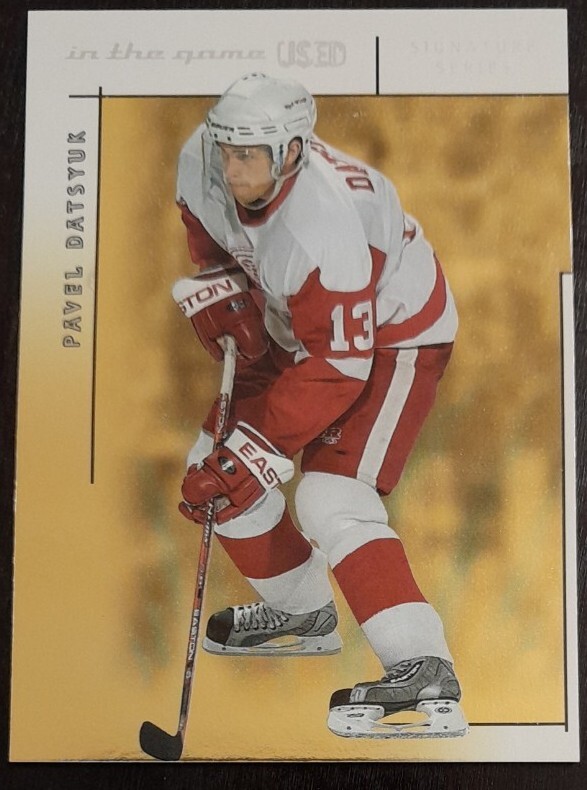 2003 - 2004 ITG Used Pavel Datsyuk Signature Series Gold /50 #5 Hockey ...