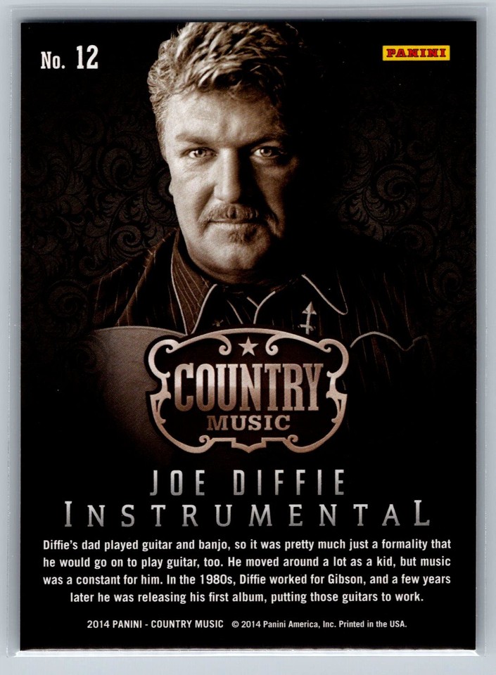 2014 Panini Country Music Joe Diffie Instrumental Insert #12 | eBay
