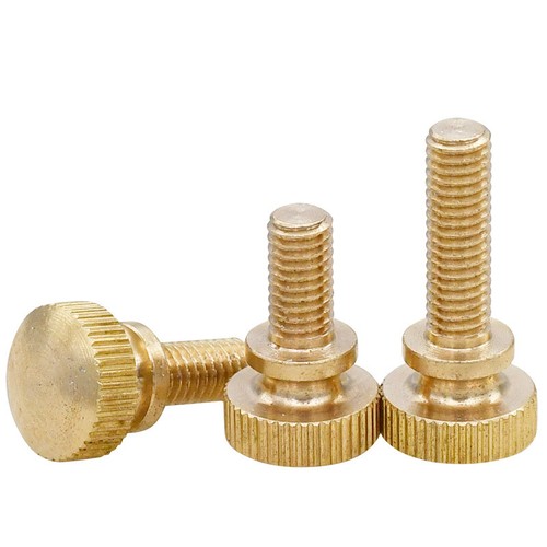 5/10/50pcs Brass Knurled Thumb Screws M3 M4 M5 M6 High-type Hand Grip ...