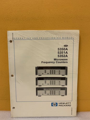 HP 5350A, 5351A, 5352A Microwave Frequency Counters Operating/Program ...
