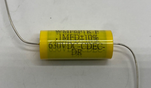 WMF-F metalized Yellow polyester film capacitor axial lead 0.1uf/630V ...