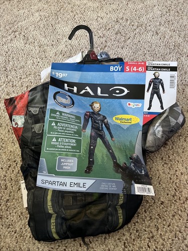 Disguise Spartan Emile Halo Muscles Costume Boys Small S 4-6 Halloween ...