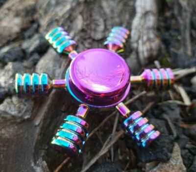 Piston Oil Slick Rainbow Fidget Spinner Toy Boys Girls Kids Adults ADHD ...