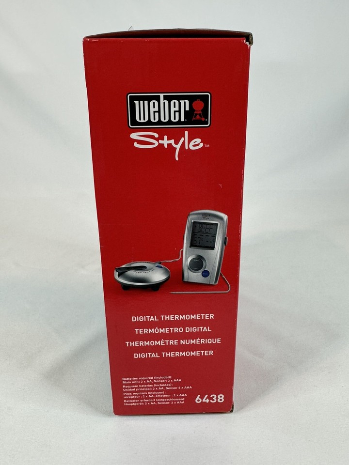 Weber Style 6438 Barbecue Grill Digital Thermometer New Unopened | eBay