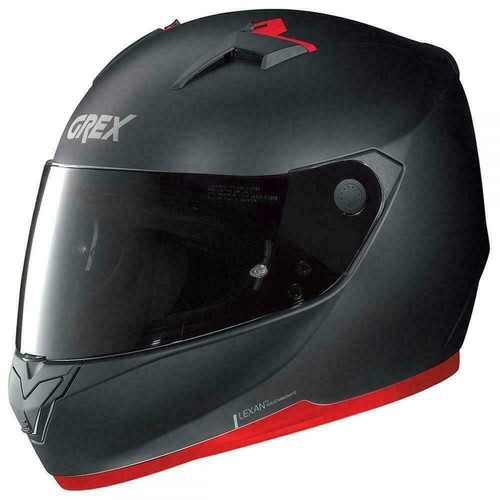 GREX G6.2 K-Sport Motorrad Helm 010 Flach Schwarz Rot + Gratis Dunkles ...