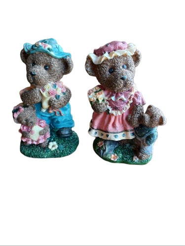 VINTAGE FANCY BEARS RESIN FIGURINES - K's COLLECTION -SPRING THEME ...