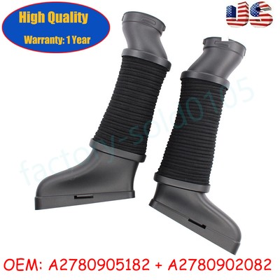1 Pair Left + Right Air Cleaner Intake Duct Hose For 12-17 Benz E550 ...