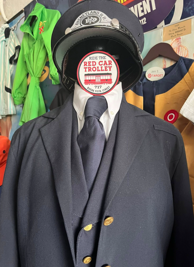 Disney Costume Red Trolly Suit Uniform Railroad Train park Used prop ...