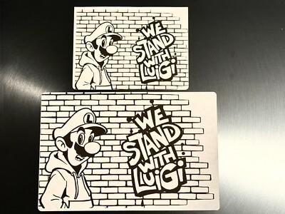 WE STAND WITH LUIGI Thermal Slap Stickers (Lot) Free Luigi | eBay