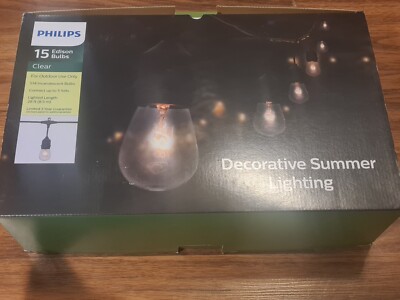 Philips 28' Feet Edison Bulb Outdoor String Lights 15 S14 Bulbs | eBay