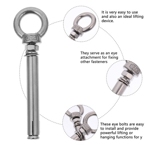 5 Pcs Stainless Steel Machinery Eye Bolt Lifting Device Parts Eyebolt ...