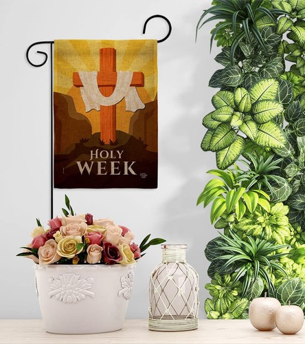 The Holy Week Burlap Garden Flag Religious Faith Hope Grace Peace Dove ...