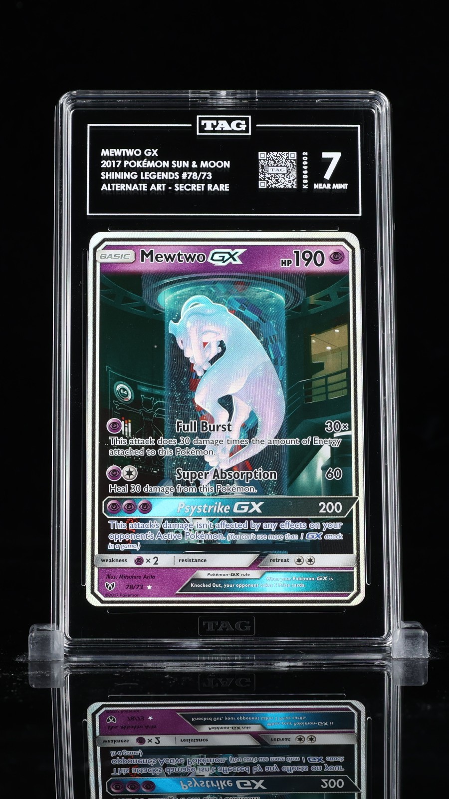 Mewtwo GX 78 Current Market Value | Shining Legends