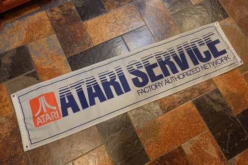 ATARI 2600 Vintage Game Console Computer System SERVICE CENTER BANNER ...