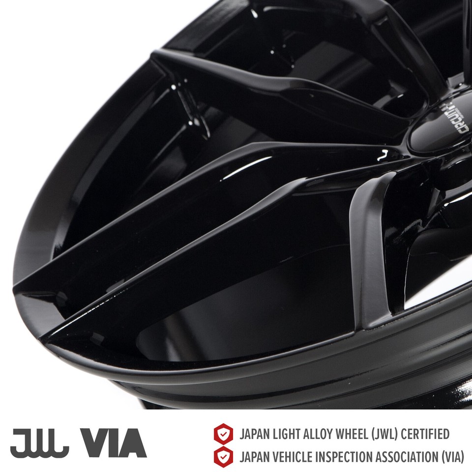 CIRCUIT PERFORMANCE CP34 18x8 5x112 +40 FULL GLOSS BLACK WHEELS (SET OF ...