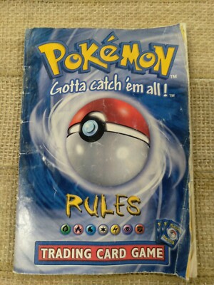 Pokemon TCG Rule Book Original Vintage 1995 | eBay