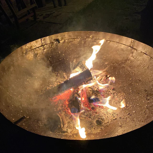 80cm Indian Fire Bowl / Fire Pit With Stand & Grill - Handmade Kadai ...