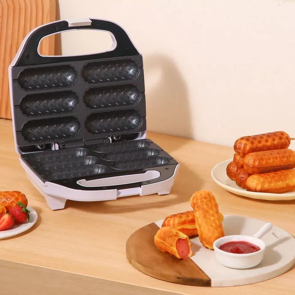 Corn Dog Waffle Maker Hot Dog Waffle Machine With Nonstick Coating ...