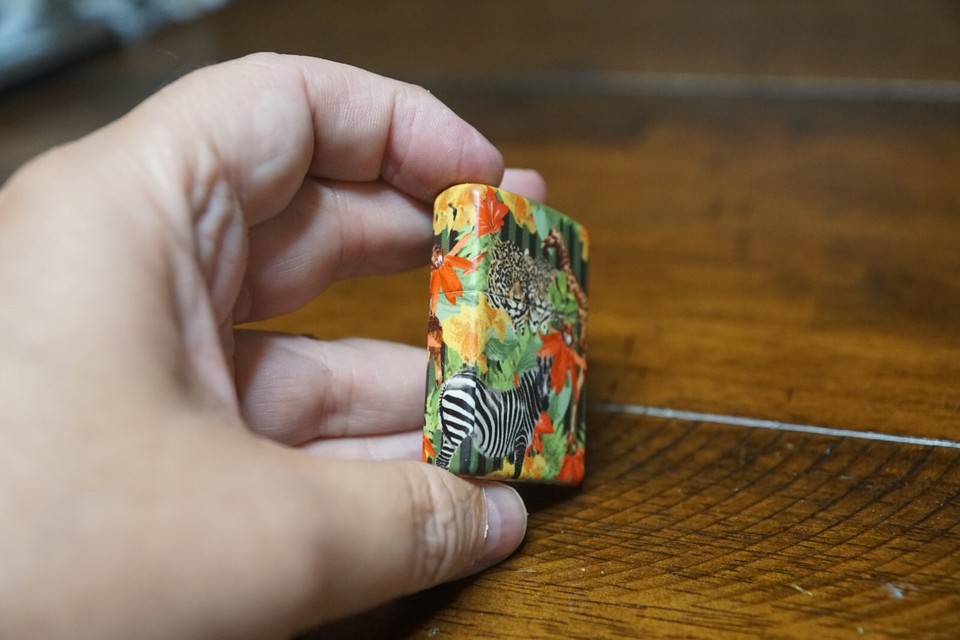 JUNGLE ANIMALS LEOPARD GIRAFFE ZEBRA 540 DESIGN GLOW IN THE DARK ZIPPO ...