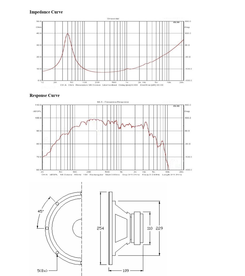 NEW 4 Pack 10" Home Audio Speakers 8ohm Replacement Woofers 10inch Bass ...