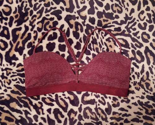 L RVCA Sunday Collection Snake Print Sports Bra Bralette Criss-Cross ...