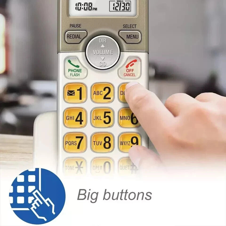 AT&T Expandable Cordless Phone System Answering Machine 5 Handsets ...