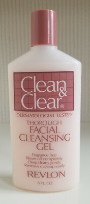 Vintage RARE Revlon Clean And Clear Thorough Facial Cleansing gel 8 oz ...