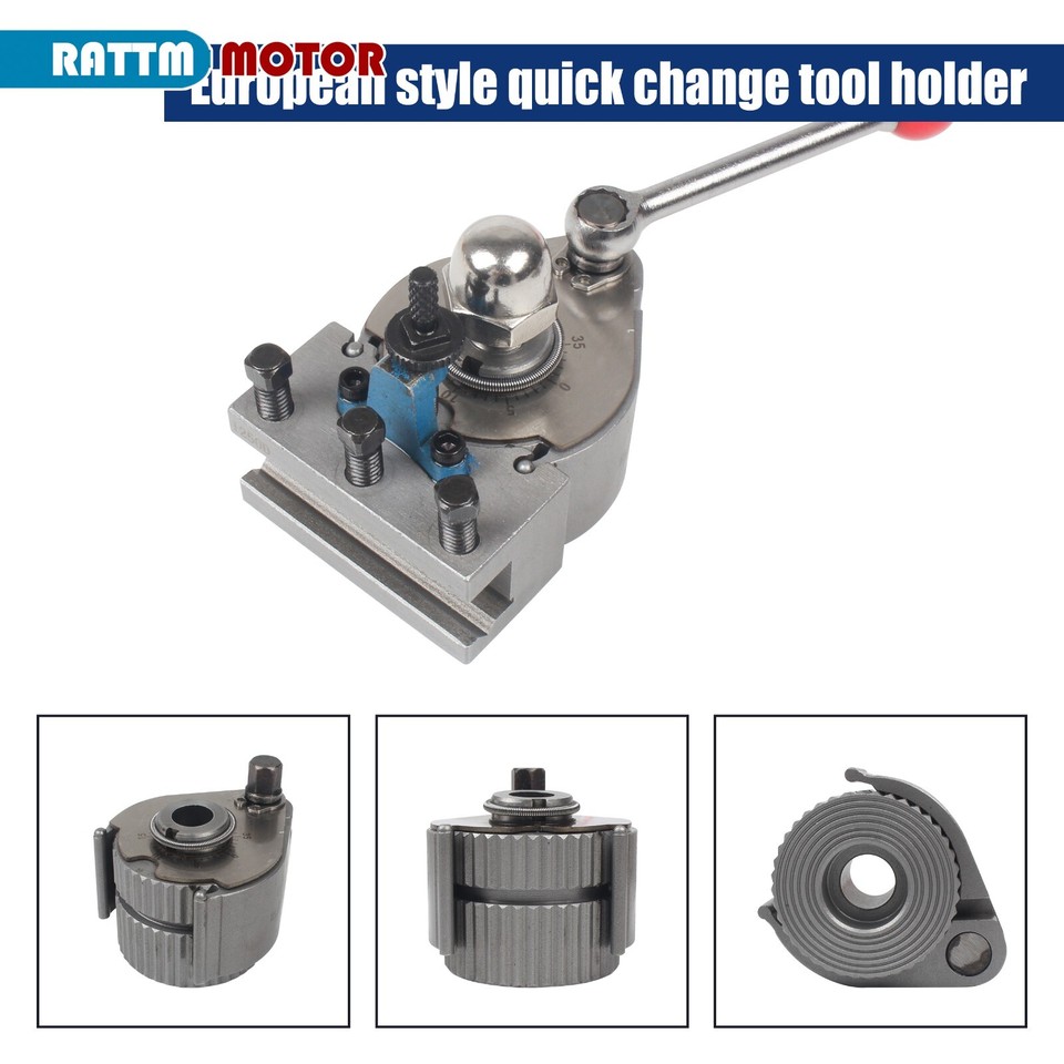 European-Style Quick Change Tool Post Kit Lathe Tool Holder Rest BV20-1 ...