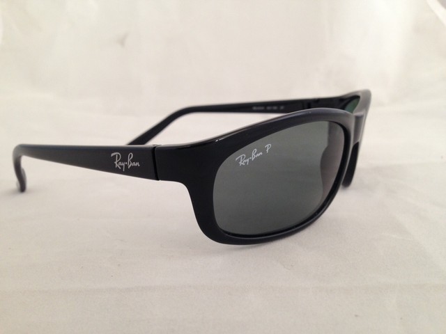 Ray Ban RB3269 006 Black Flex Hinges G15 Flight Metal Wrap Sunglasses ...
