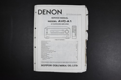 Denon AVC-A1 AV Surround Amplifier Service Manual - Genuine Original ...