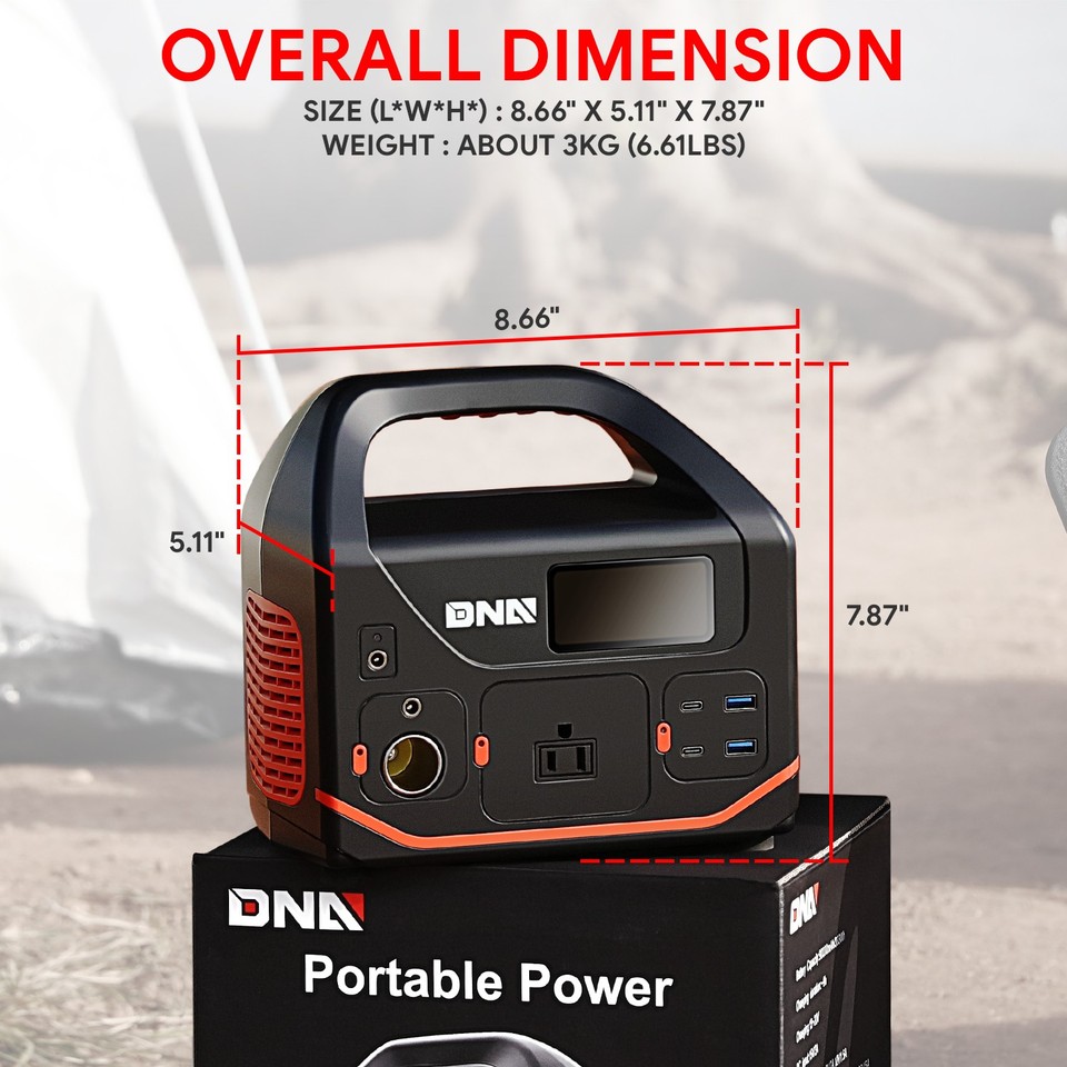 Portable Charging Power Station 300W Solar Generator RV Camping Home ...