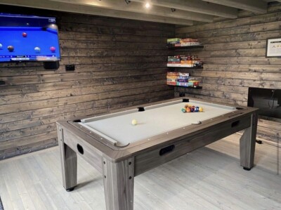 6ft Grey Dining Table & 3 in 1 Pool Tennis Air Hockey Games Table FREE ...