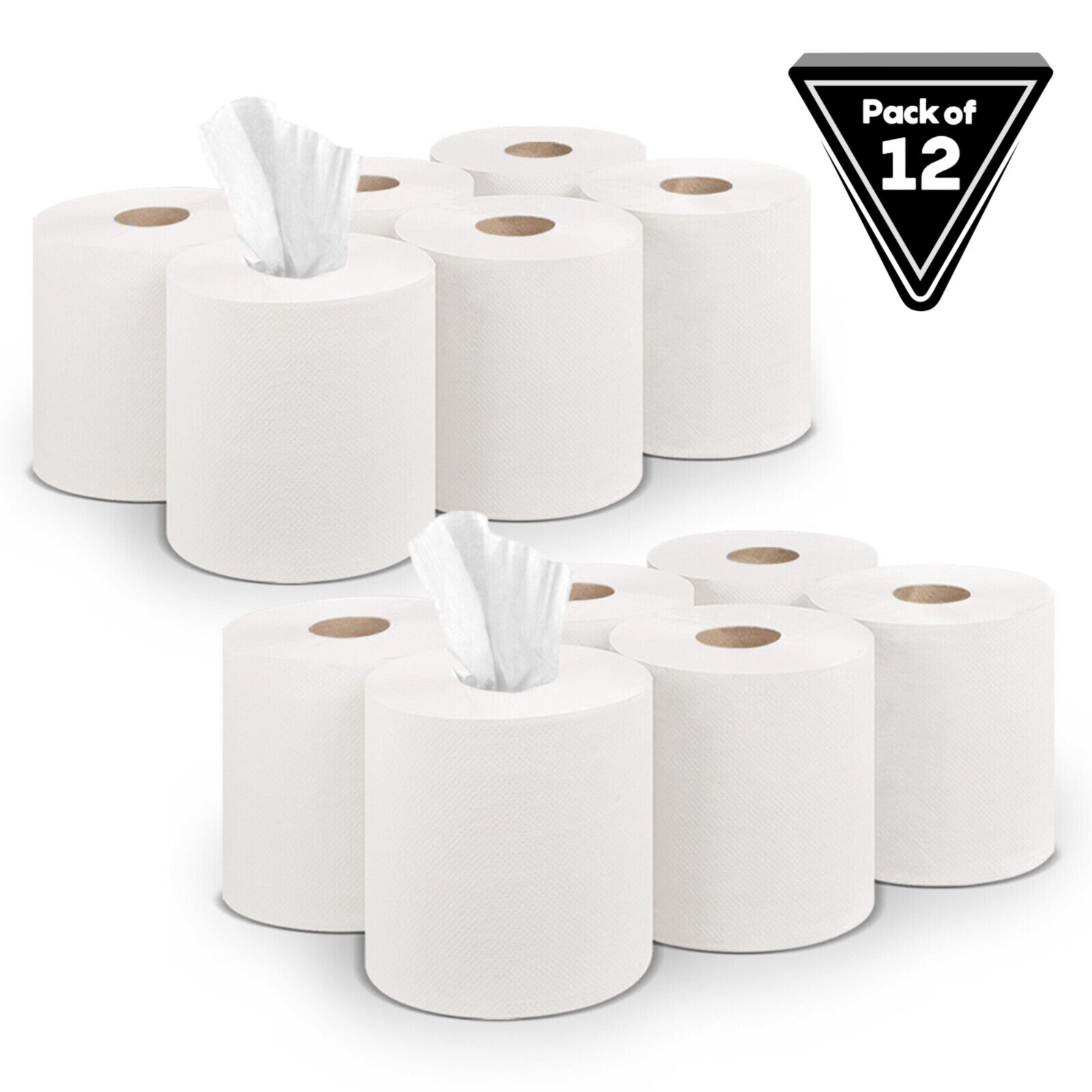 White Centrefeed Rolls 2ply Embossed Kitchen Hand Towel Wipes Paper ...