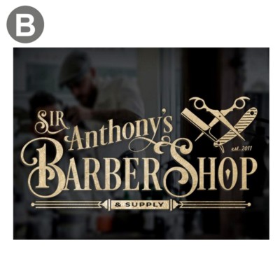 Barber Shop Window Stickers Sign Decal Salon Traditional American ...