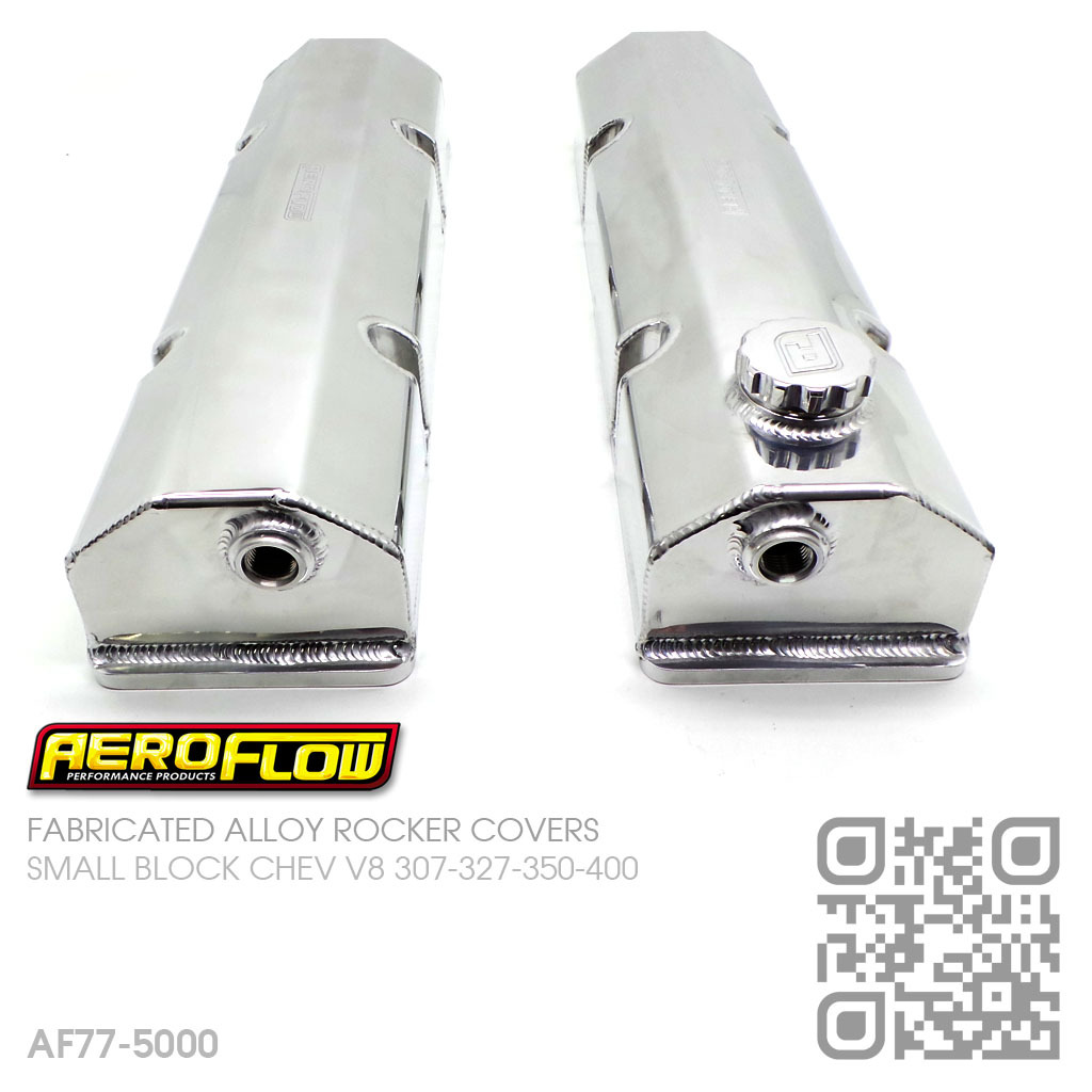AEROFLOW FABRICATED ALLOY ROCKER COVERS [CHEVY SBC V8 307-327-350-400 ...
