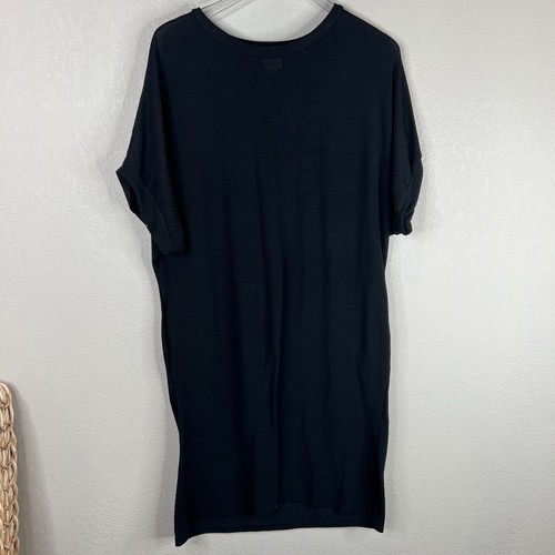 Nu New York Women's Crewneck Pullover Ribbed Dress Black Blue Size 1 ...