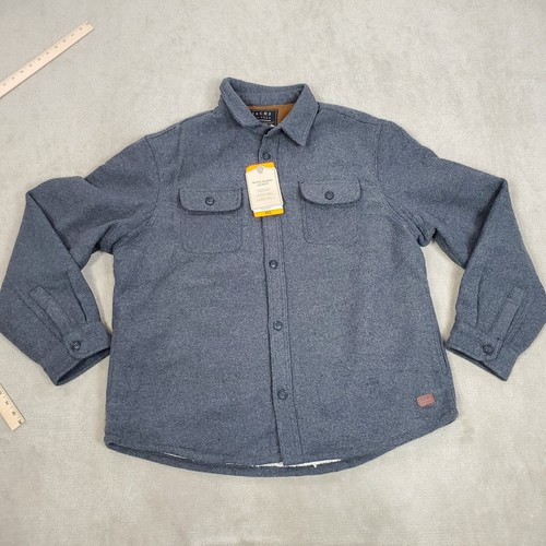 Jachs New York Jacket Mens 2XL XXL Gray Wool Blend Sherpa Fleece Lined ...