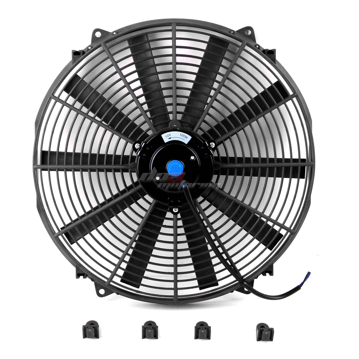16" PULL/PUSH SLIM 12-VOLT ELECTRIC RADIATOR BLACK FAN COOLING+MOUNTING ...
